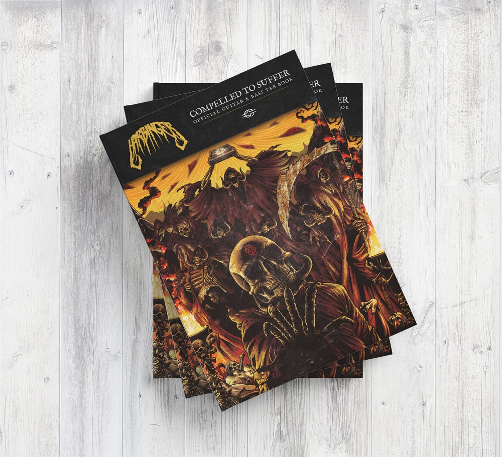 'Compelled To Suffer' Guitar & Bass Physical Tab Book – HARBINGER